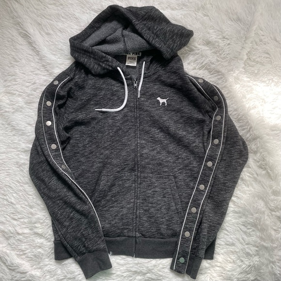PINK Victoria's Secret | Tops | Nwot Vintage Vs Pink Zip Up Hoodie With ...